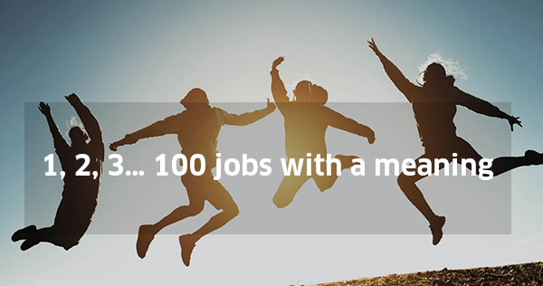 1, 2, 3… 100 jobs with a meaning